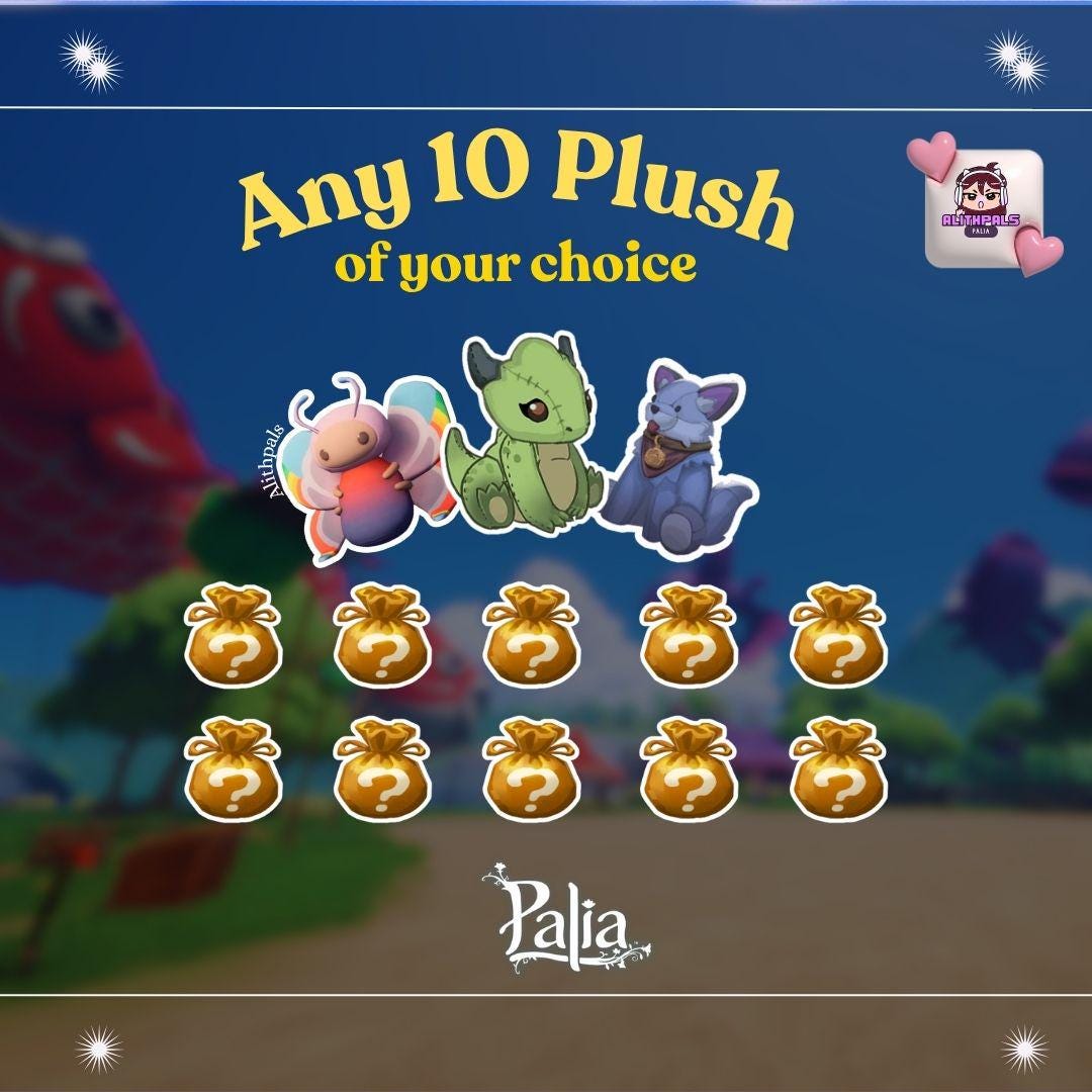 Any 10 Palia Plushies of Your Choice (custom Order) - Etsy