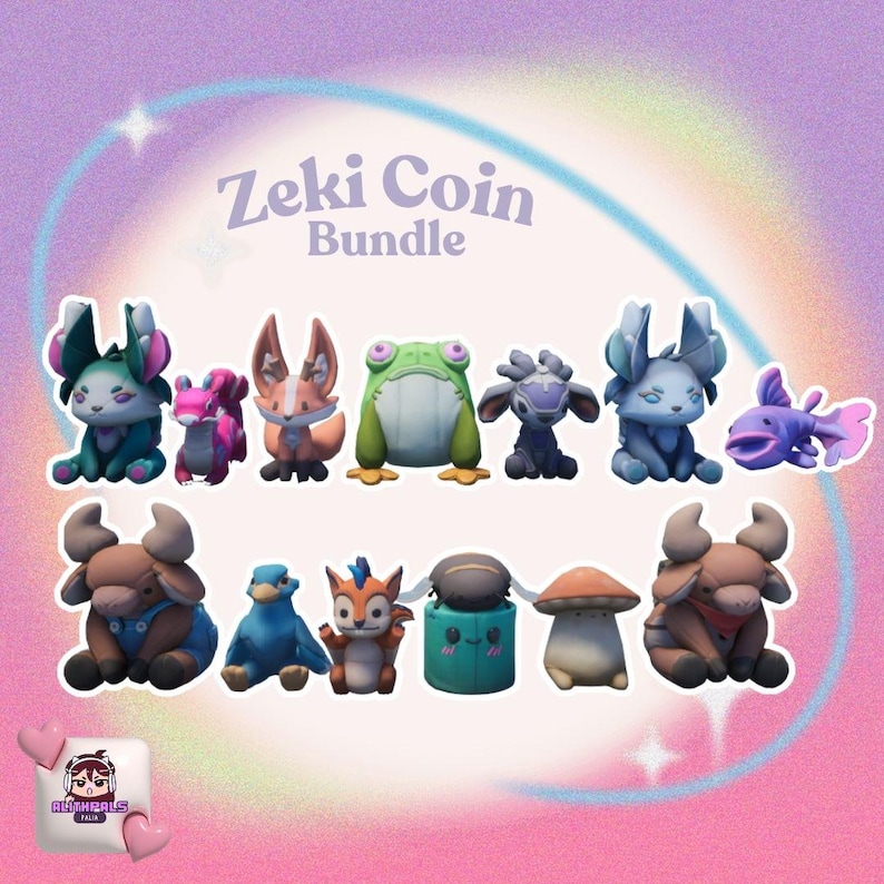 Palia Zeki Coin Plushies Bundle - Kitsu - Silverwing - Butterball ...