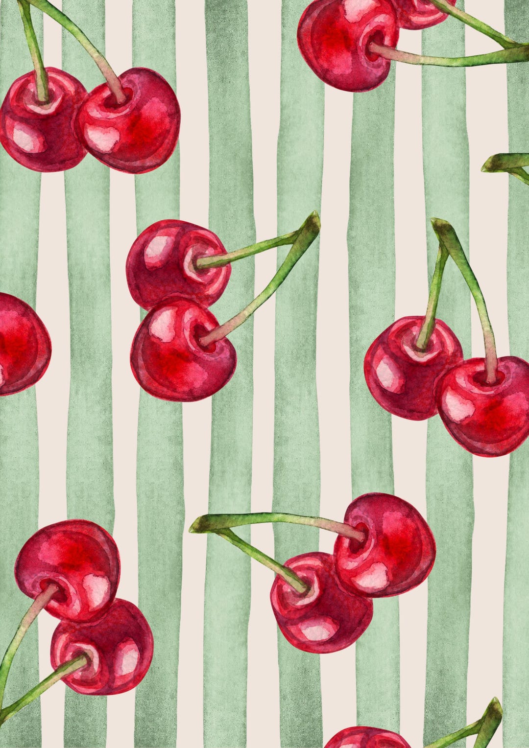 Vintage Stripe Fruit Posters - Etsy