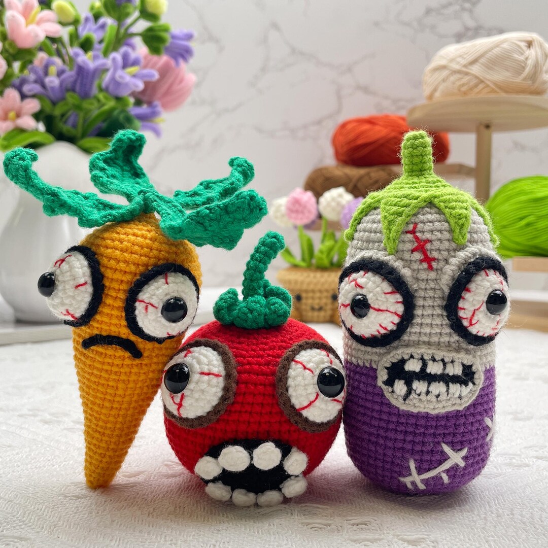 Zombie Vegetable Crochet Pattern PDF Amigurumi Halloween Plush DIY ...