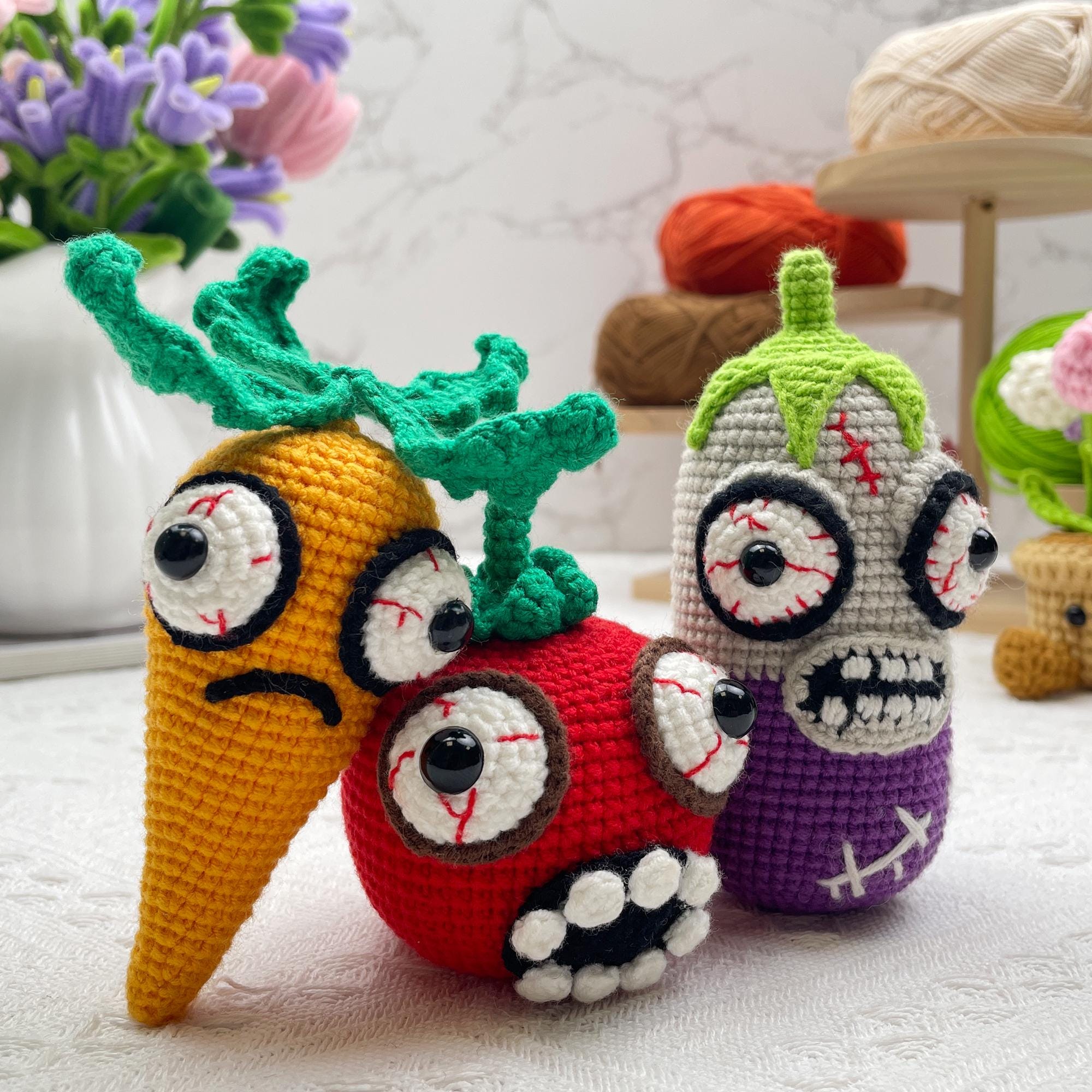 Zombie Vegetable Crochet Pattern PDF Amigurumi Halloween Plush DIY ...