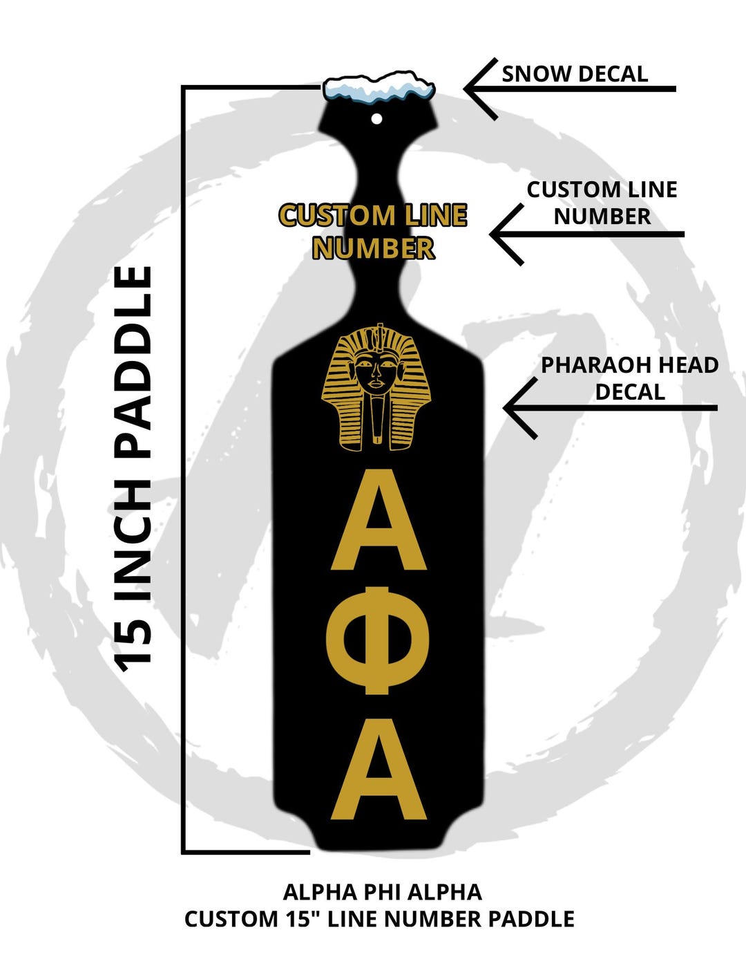Alpha Phi Alpha 15 Inch Custom LINE Number/chapter Wooden Paddle - Etsy