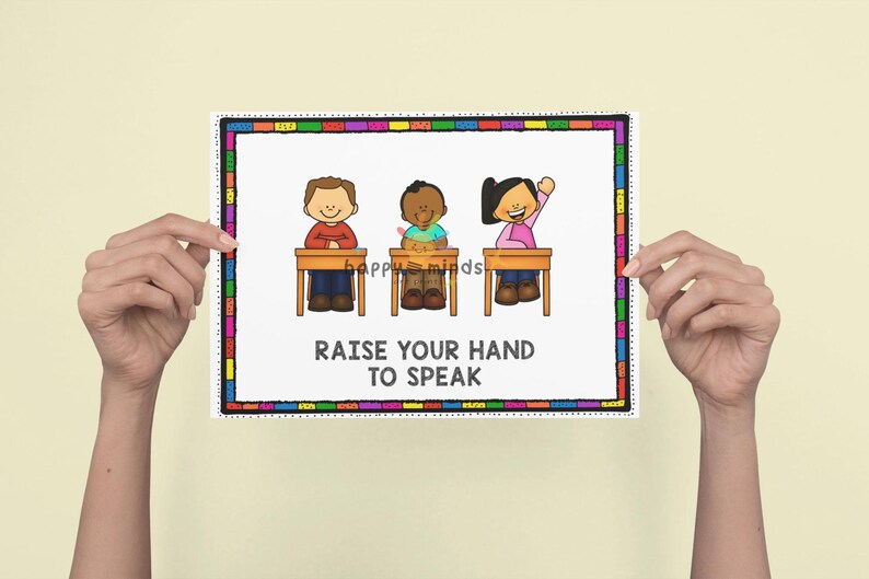 Printable Classroom Rules Posters in English Only | Positive Behavior ...