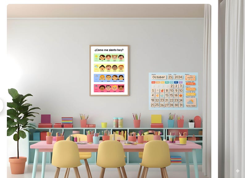 Printable Emotions Poster for Kids in English and Spanish – Feelings ...