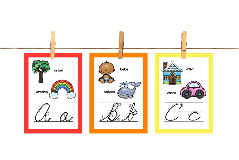 Spanish Cursive Alphabet to Print – Educational Posters PDF – Children ...