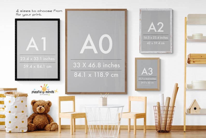Alphabet Poster for Kids – Printable Educational Alphabet for Preschool ...