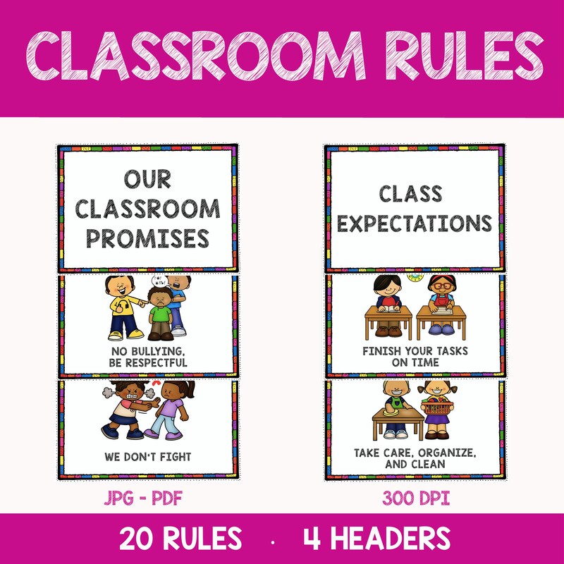 Classroom Rules Sign - Etsy