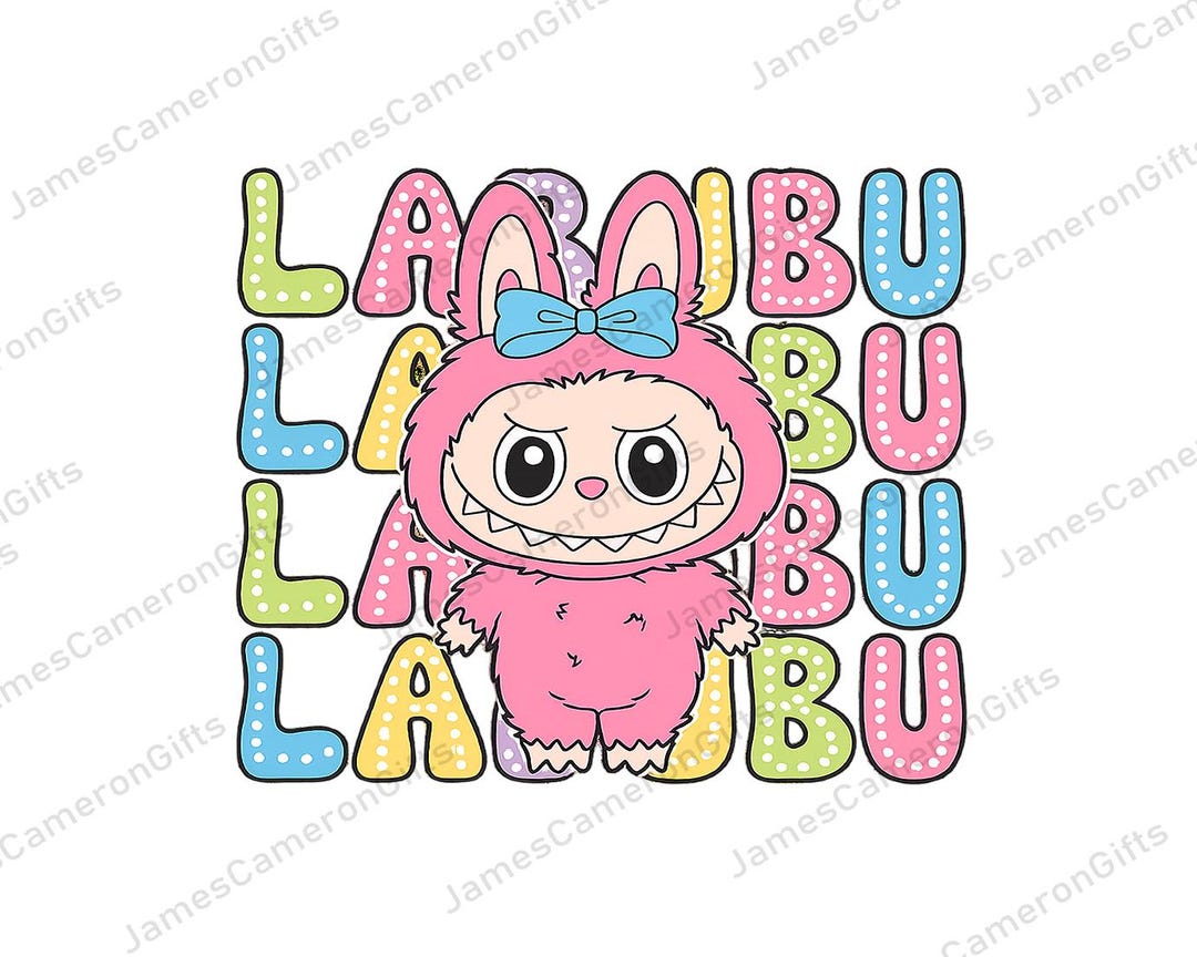 Labubu Cute PNG Pastel Clipart, Pink Bunny Kawaii Character Design ...