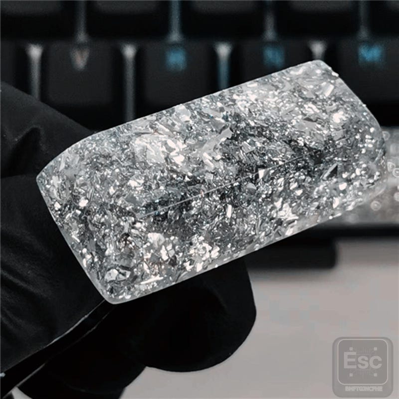 Keycaps Black Silver - Etsy