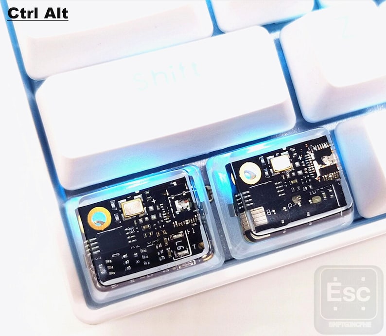 Cyberpunk Circuit Board Resin & Metal Artisan Keycap: Custom Mechanical ...