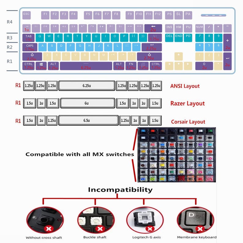Hand-carved Beech Wood Artisan Keycap Set: Backlit Characters for MX ...