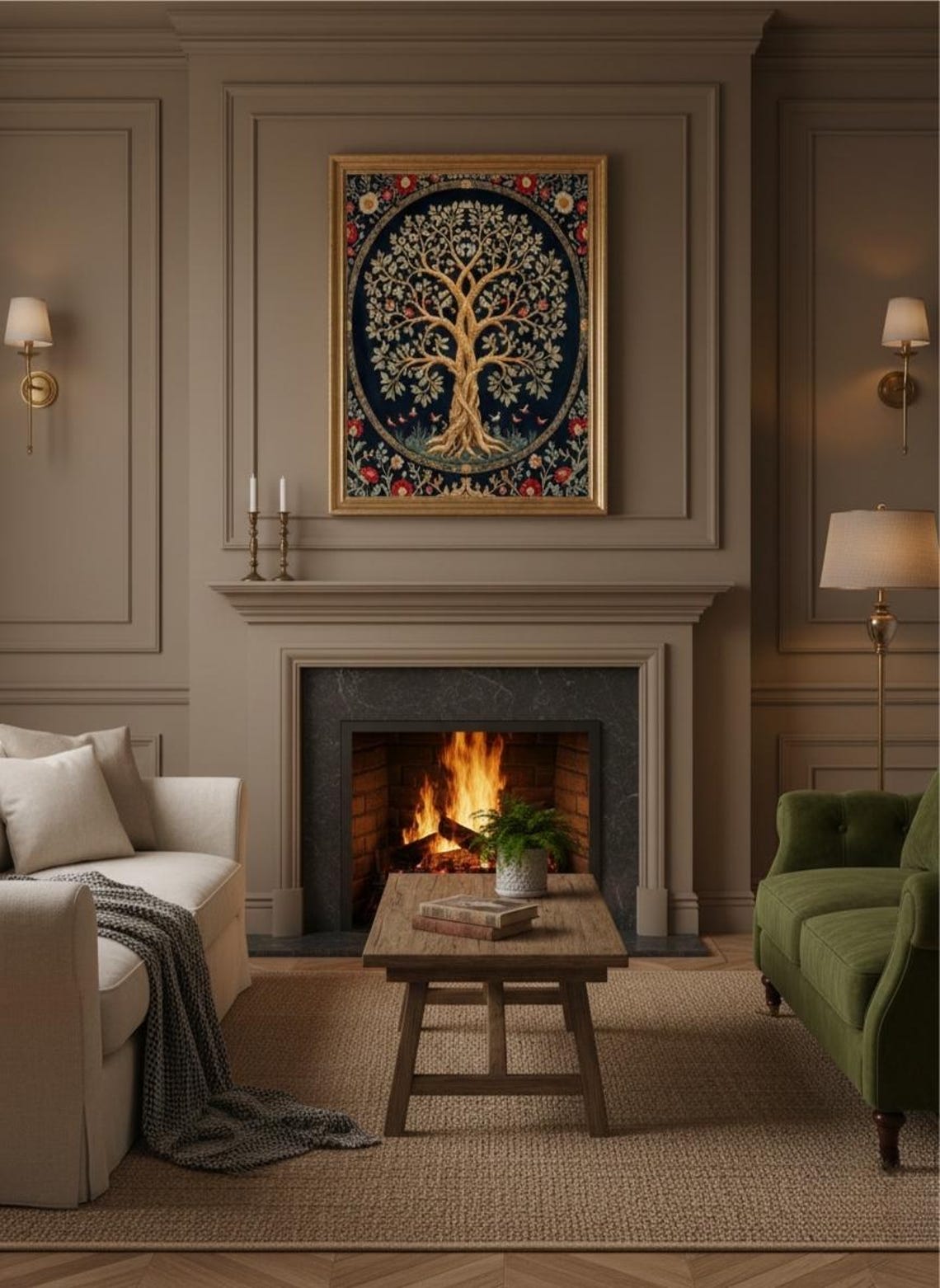 Medieval Tree of Life Tapestry Art, Botanical Poster (digital Download ...