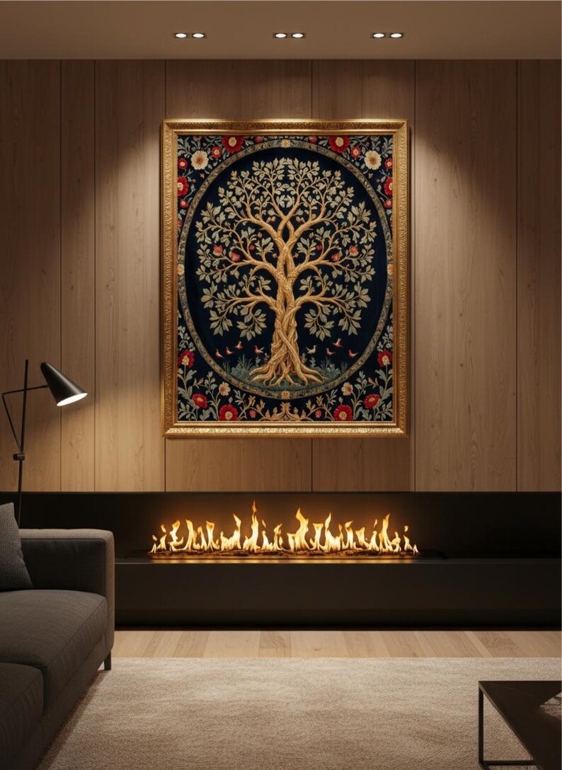 Medieval Tree of Life Tapestry Art, Botanical Poster (digital Download ...