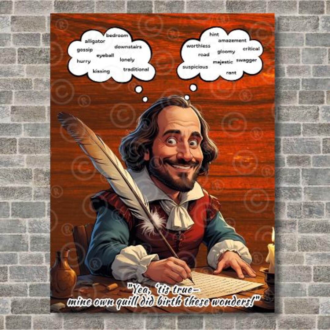Vintage Shakespeare Quote Poster | Literary Wall Art | Classic Bard ...
