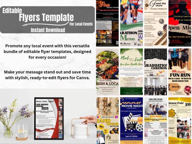 Flyer Template Canva | Editable Flyer | Small Business Template ...