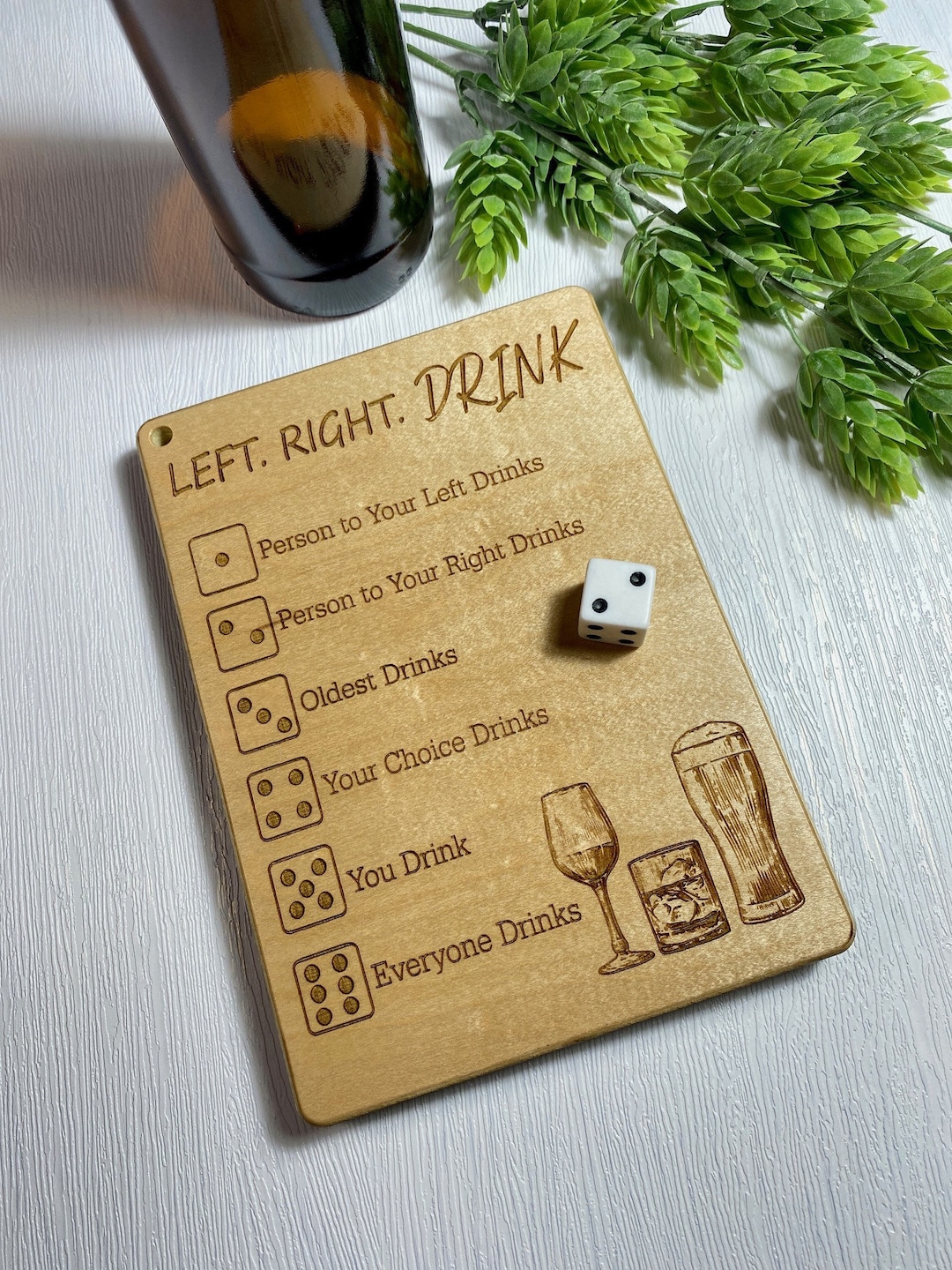 Left Right Drink Drinking Game, Adult Drinking Game Left Right Center ...