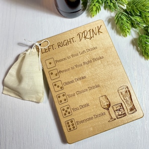 Left Right Drink Drinking Game, Adult Drinking Game Left Right Center ...