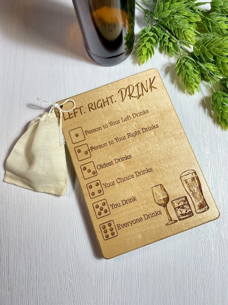 Left Right Drink Drinking Game, Adult Drinking Game Left Right Center ...