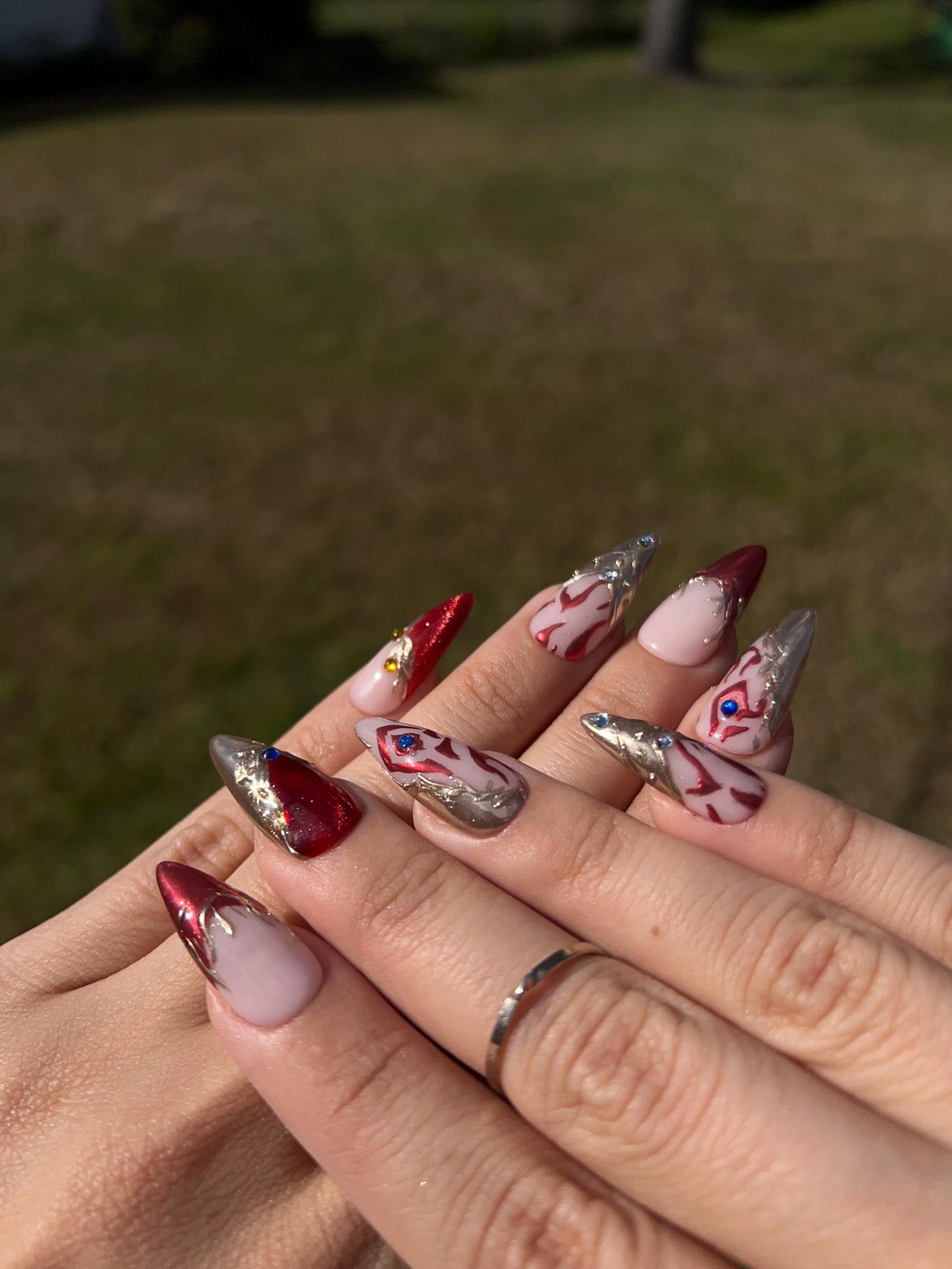 Mydei Honkai Star Rail Press on Nails | Medium Stiletto | Handmade Gel ...