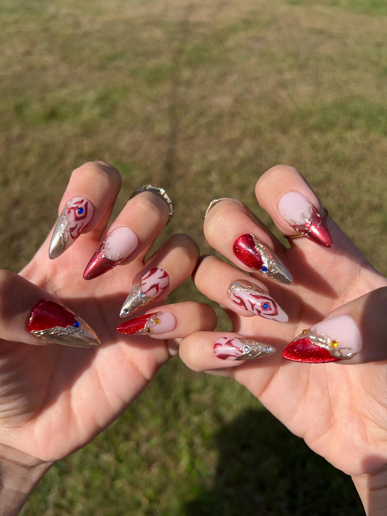 Mydei Honkai Star Rail Press on Nails | Medium Stiletto | Handmade Gel ...