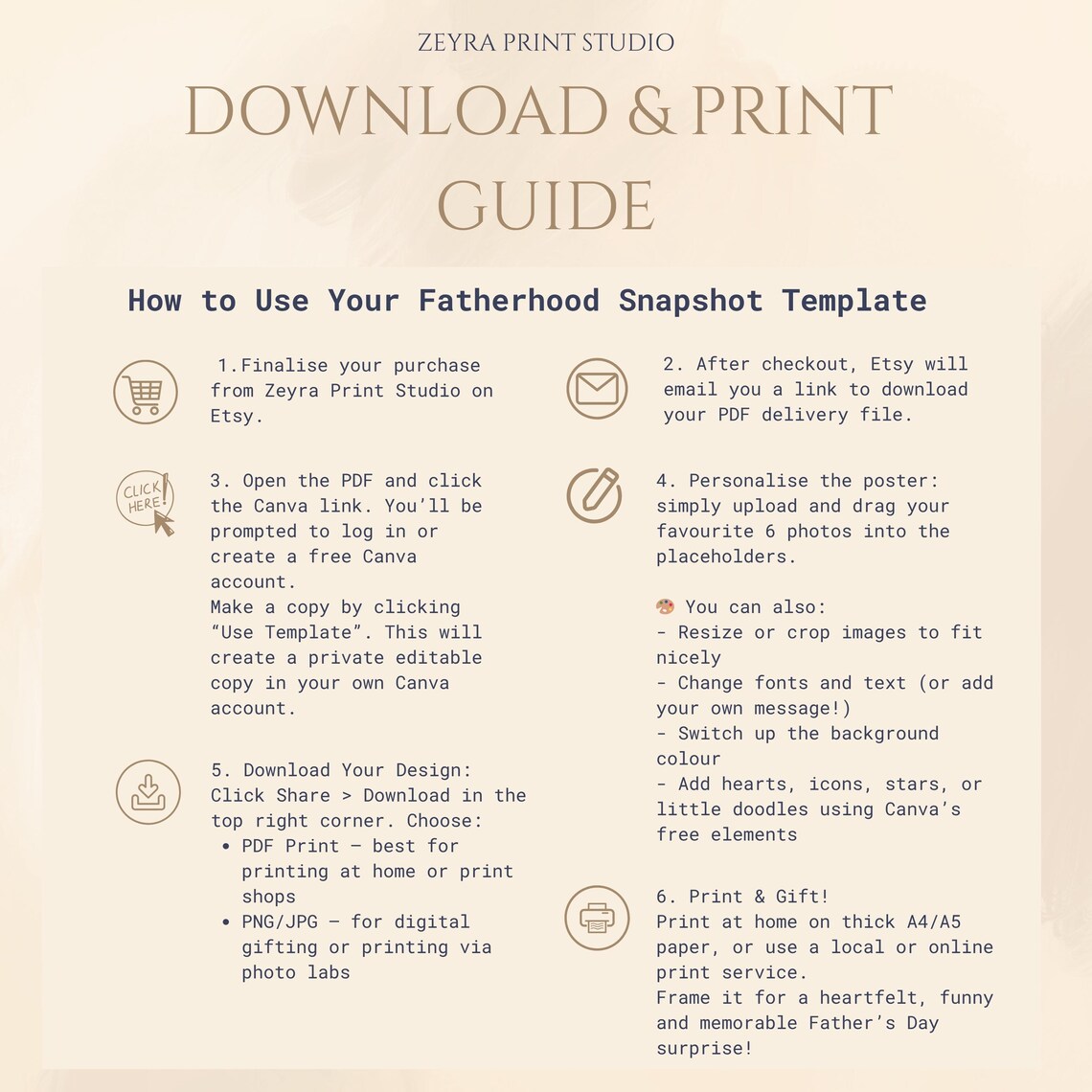 First Time Dad Canva Template | Fatherhood Snapshot | Editable ...