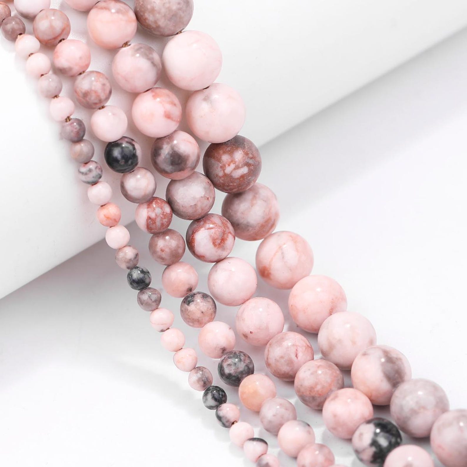 Pink Zebra Jasper Beads: Natural Stone Jewelry Making - Etsy