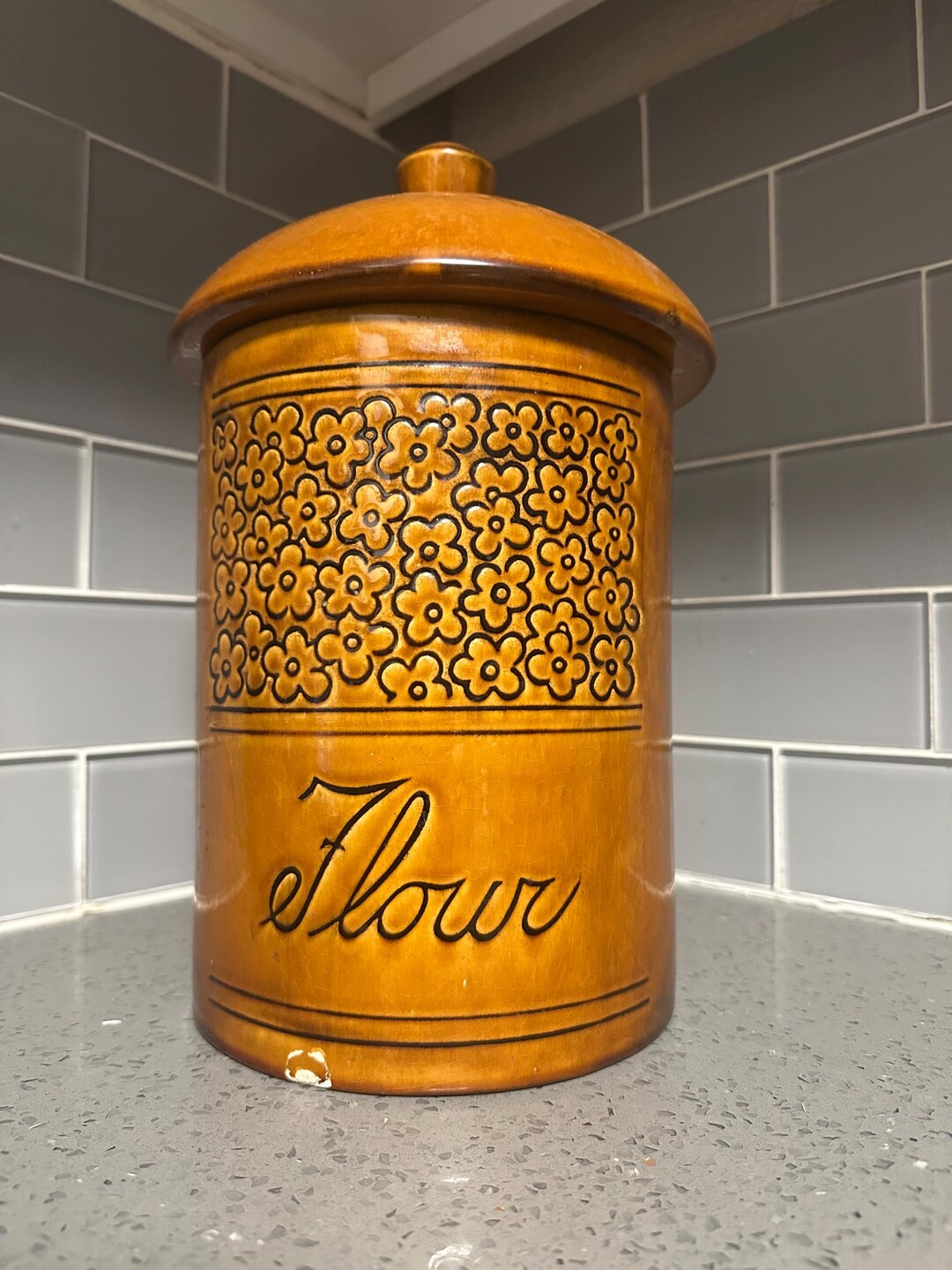 Rare Vintage MCM Holiday Designs Flour Canister With Floral Pattern ...