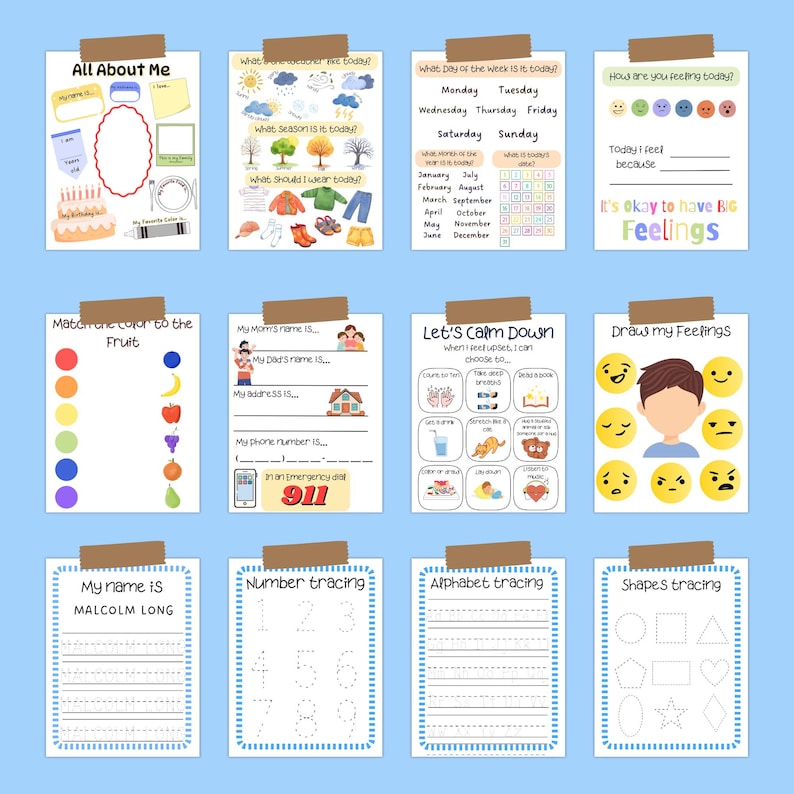 Editable Toddler Morning Menu: Daily Routine Learning Binder (canva ...