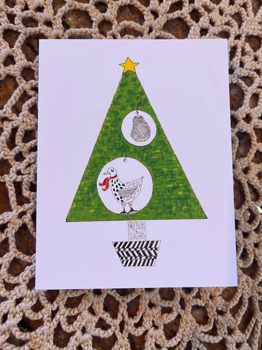 Christmas Card Partridge in a Pear Tree - Etsy