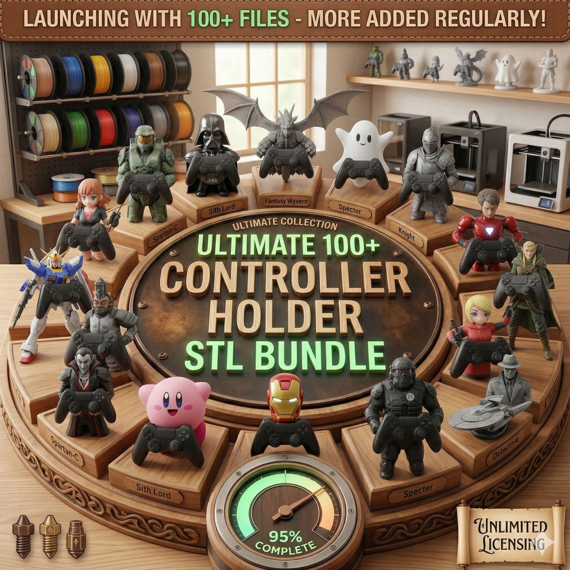 100+ Controller Holder STL Bundle, Gamepad Stand STL Bundle, Models ...