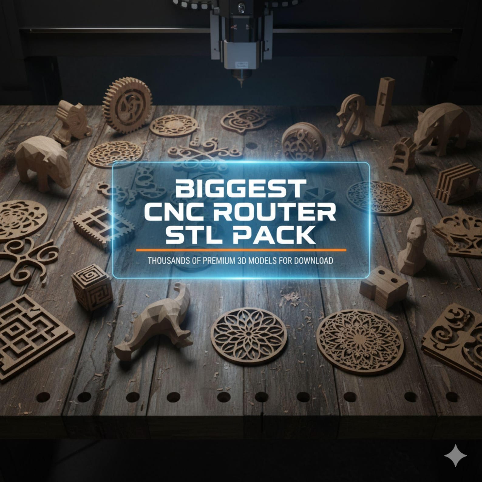 6000+ CNC MEGA Files for Router Machines, Biggest Cnc Router STL Pack ...