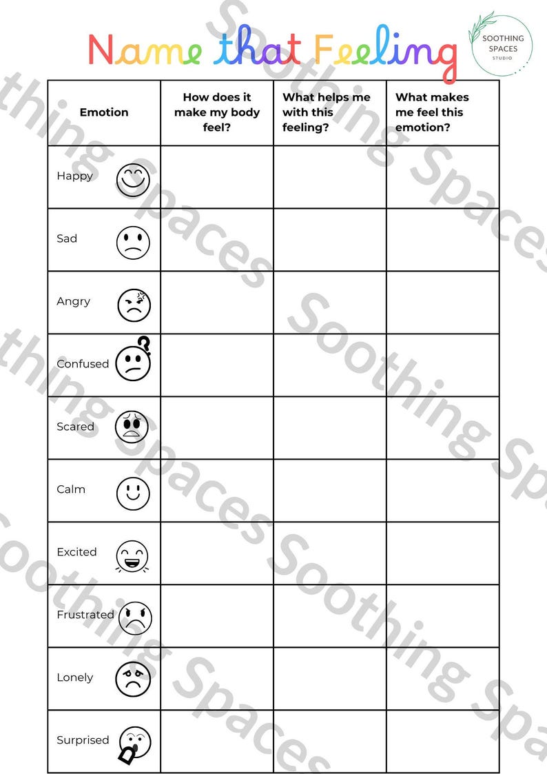 Emotional Regulation Printable Bundle – Trauma-informed Worksheets ...