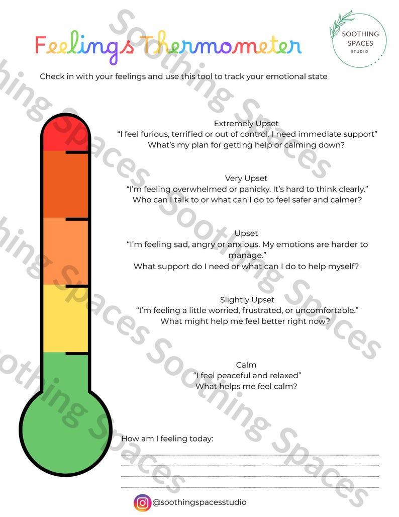 Emotional Regulation Printable Bundle – Trauma-informed Worksheets ...