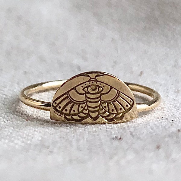 Moth Ring - Etsy