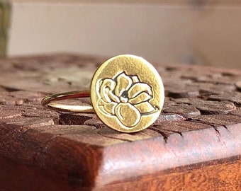 Magnolia Jewelry Magnolia Ring Jewelry Sterling Silver Handmade Flower ...