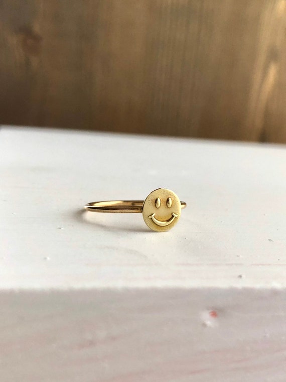 90 s Smiley Ring Etsy