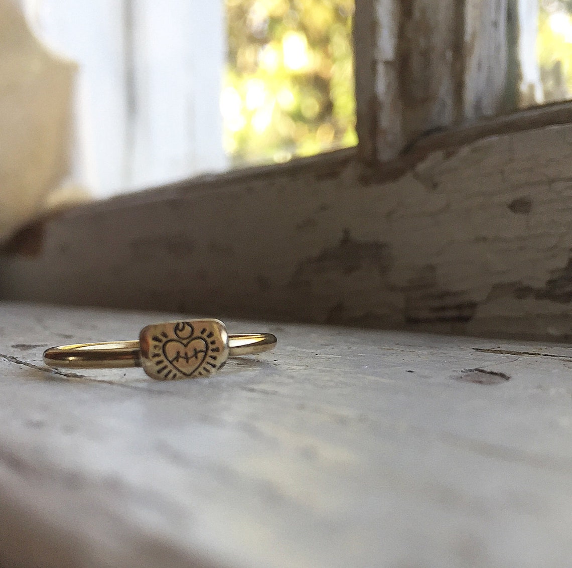 Flaming Anatomical Heart Ring - Etsy