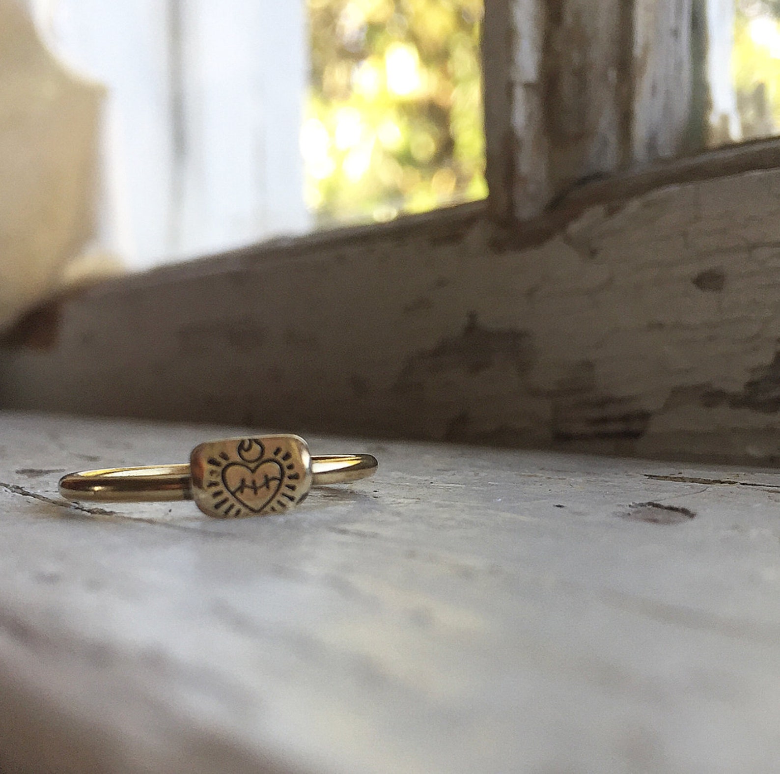 Flaming Anatomical Heart Ring - Etsy