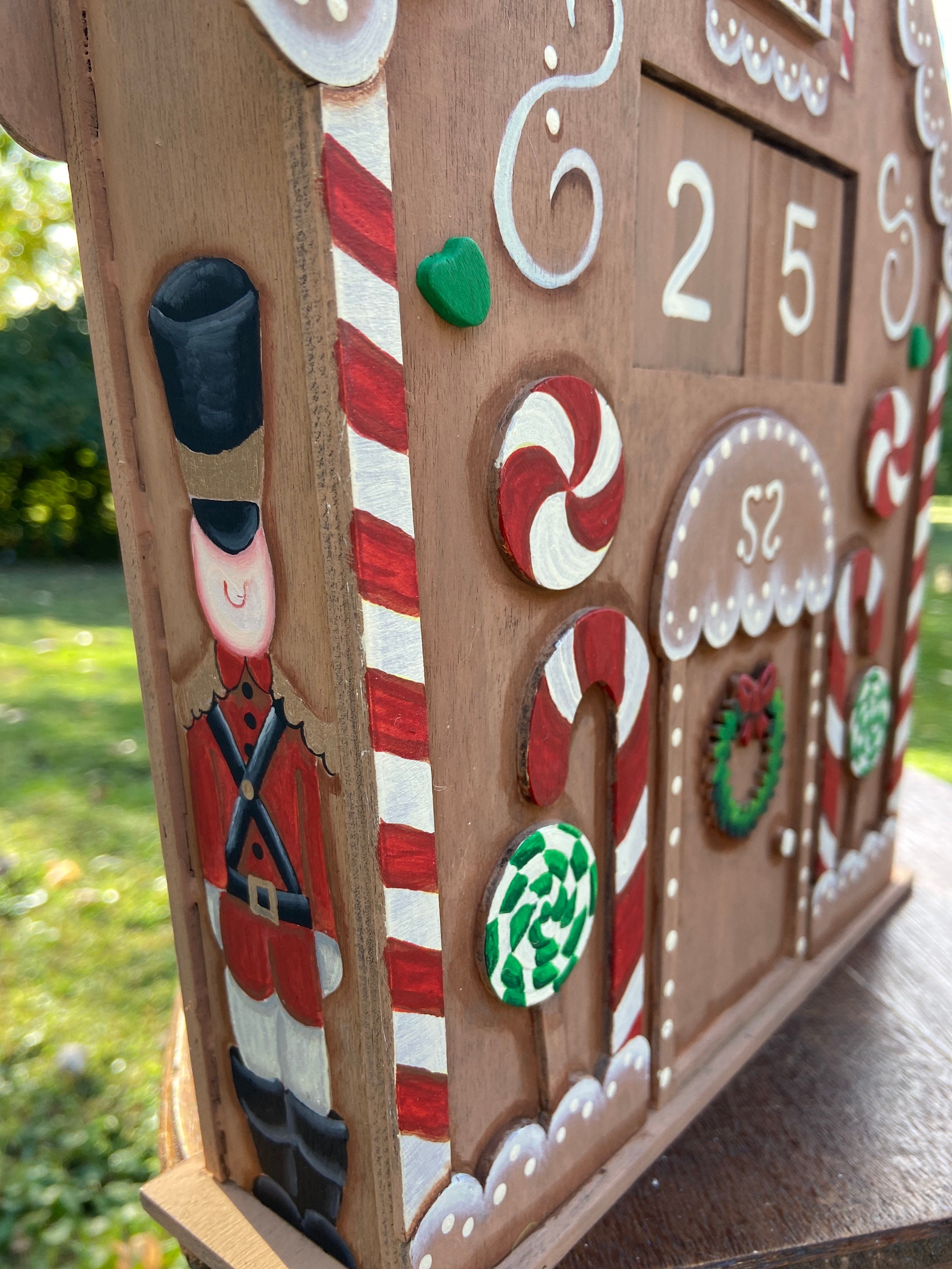 OOAK Hand Painted Gingerbread Advent Calendar - Etsy