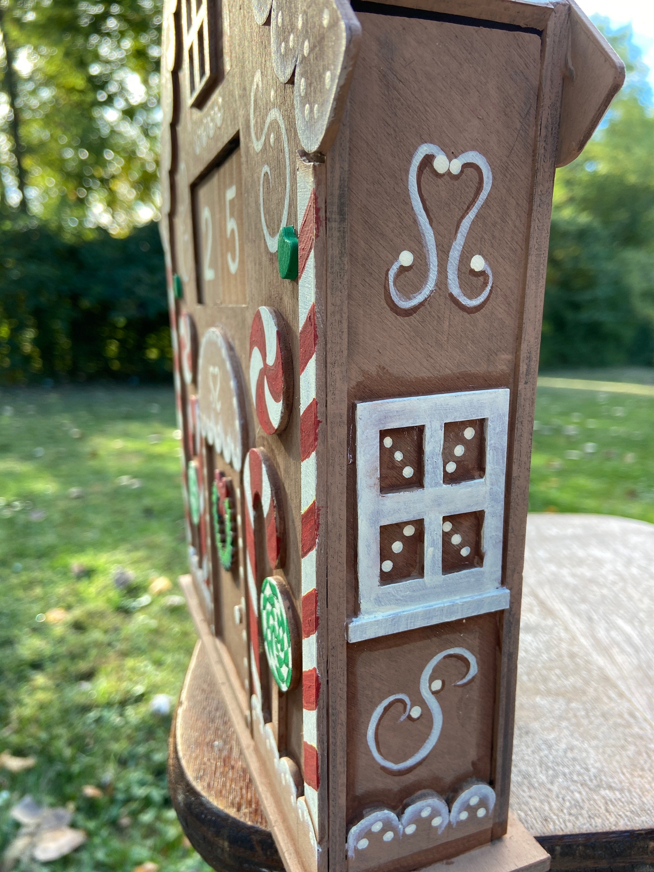 OOAK Hand Painted Gingerbread Advent Calendar - Etsy