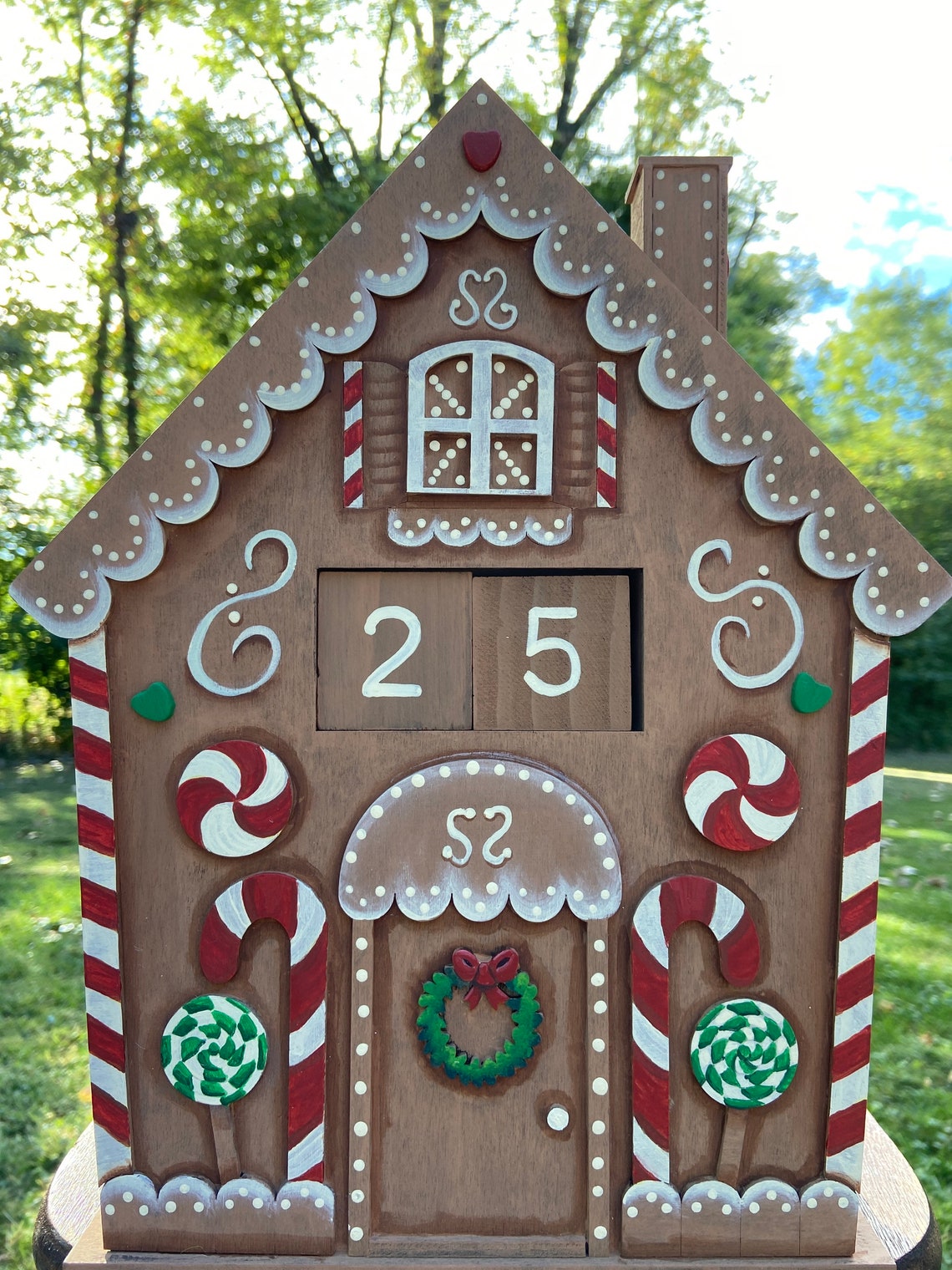 OOAK Hand Painted Gingerbread Advent Calendar - Etsy