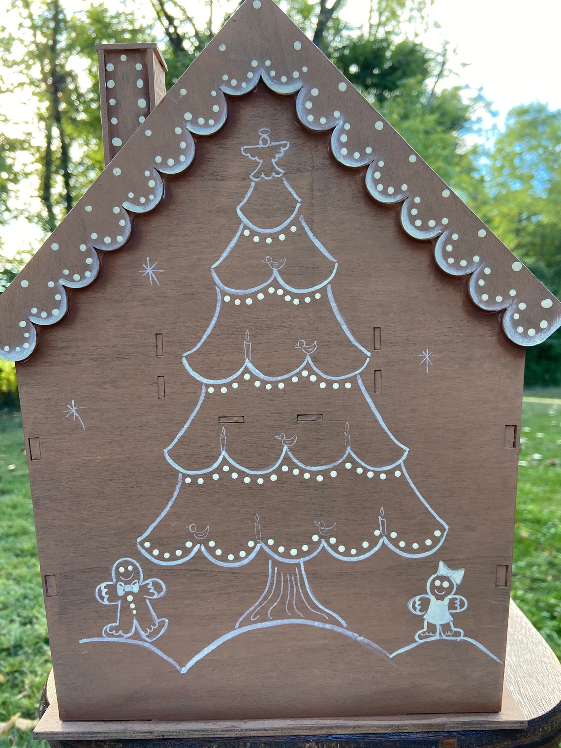 OOAK Hand Painted Gingerbread Advent Calendar - Etsy
