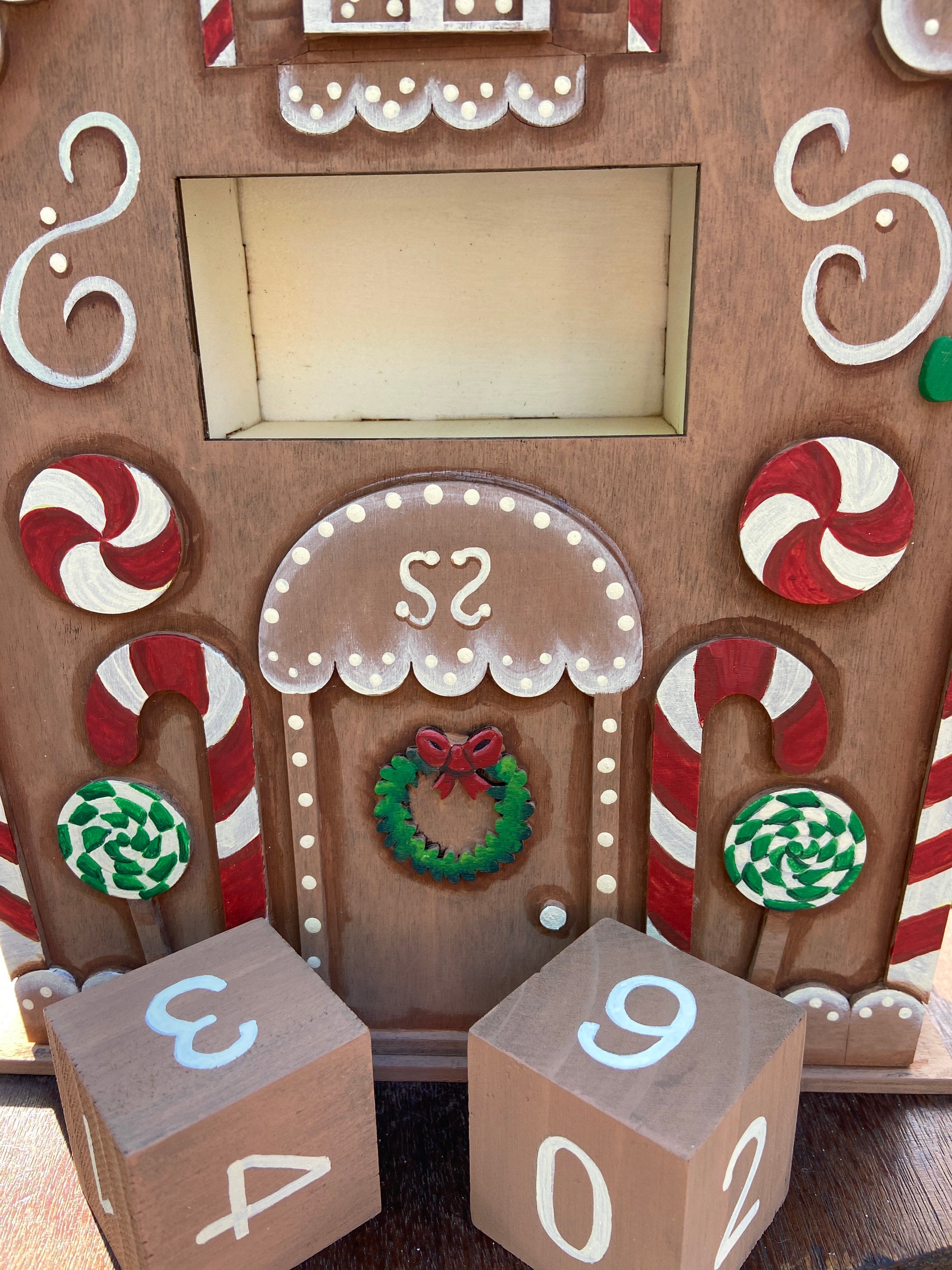 OOAK Hand Painted Gingerbread Advent Calendar - Etsy