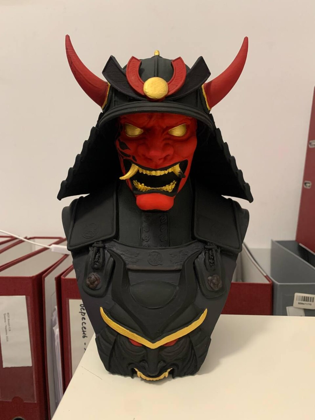 Samurai Lamp. A Unique Oriental-style Lamp Featuring a Samurai Demon ...