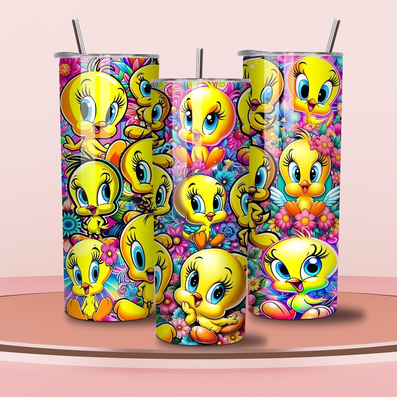 Tweety Bird Cartoon / 20oz Tumbler Wrap / PNG Digital Download / Skinny ...