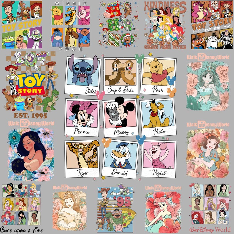 100+ Disney All Character Png Bundle, Mickey and Friends Png, Disney ...