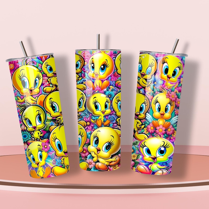 Tweety Bird Cartoon / 20oz Tumbler Wrap / PNG Digital Download / Skinny ...