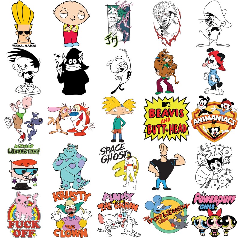 200+ Cartoon Retro Svg Png Bundle, Cartoon Design Png, Cartoon ...