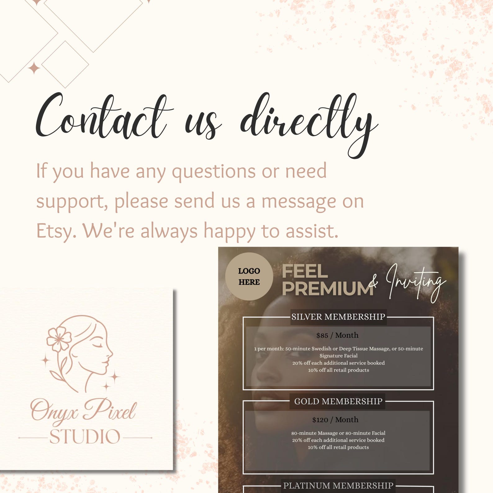 Beauty Salon VIP Membership Flyer Templates, Flyer Catalog Template ...