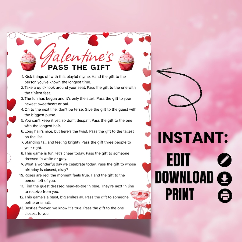 Dirty Minds Printable Galentine's Game, Adult Ladies Night Out Party ...